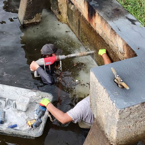 Seawall Restoration - JET Filter Dewatering Drains - Fort Lauderdale ...