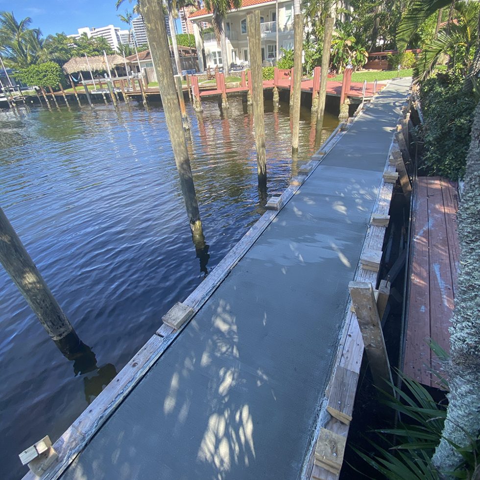New Dock - New Seawall - Raised Seawall Cap - Raise My Seawall - Fort ...
